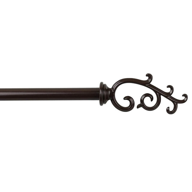Urbanest 5/8" Diameter Julietta Curtain Rod, Bronze, 48"-84" - Walmart.com