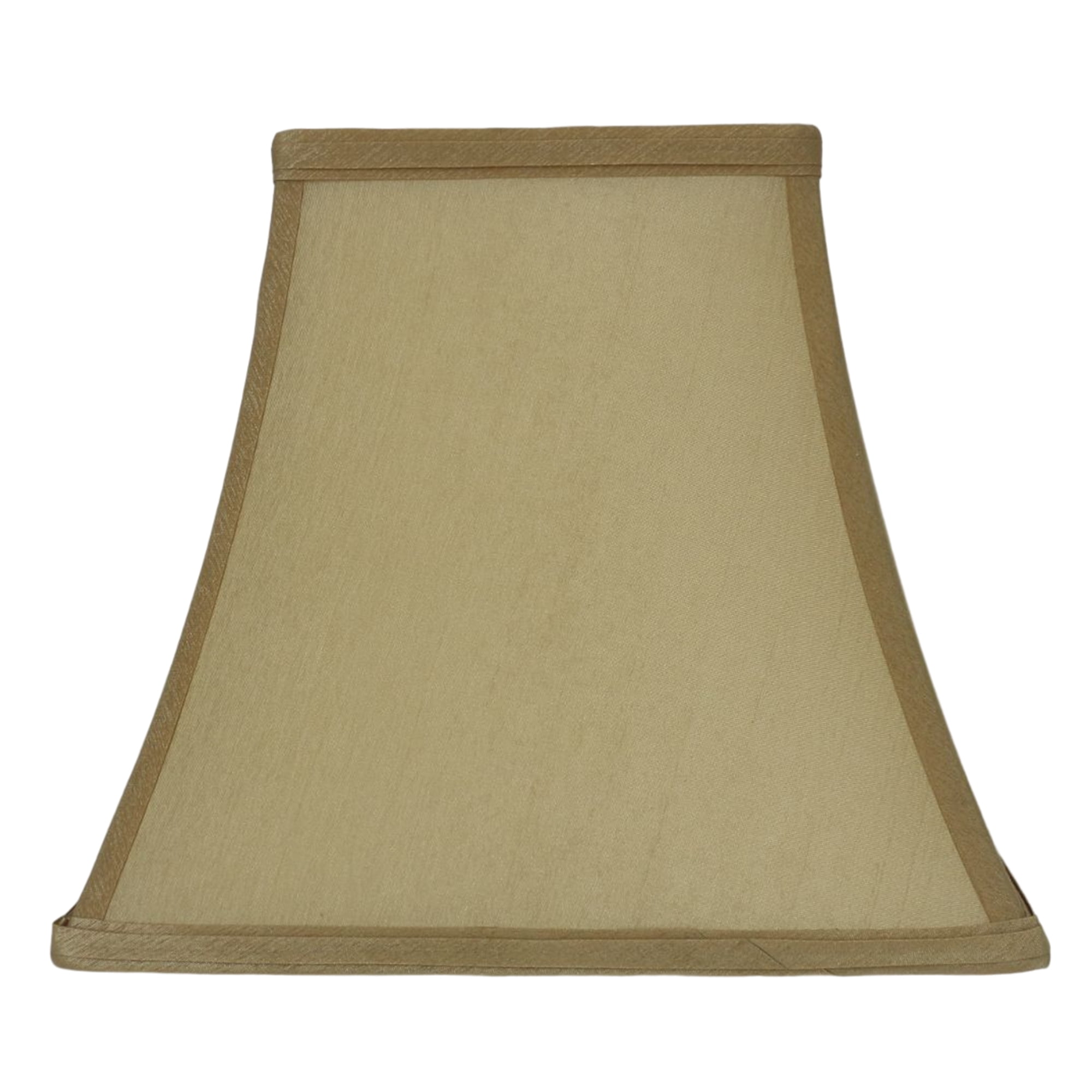 Urbanest 9" Silk Square Cut Corner Lampshade with Spider Fitter, Tan ...