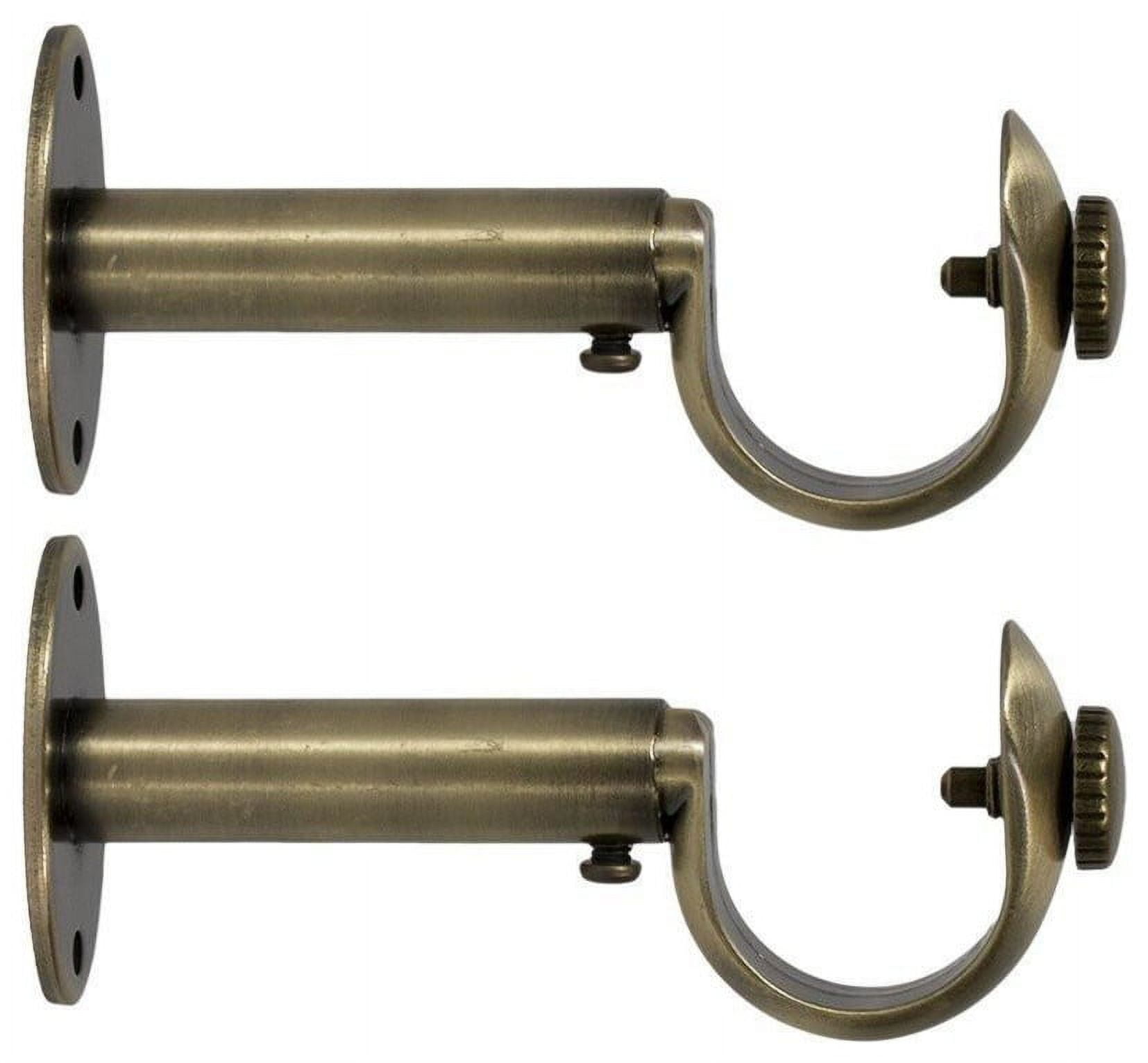 Urbanest Adjustable Curtain Rod Bracket, 1 1/8"-1 1/4", Antique Brass ...