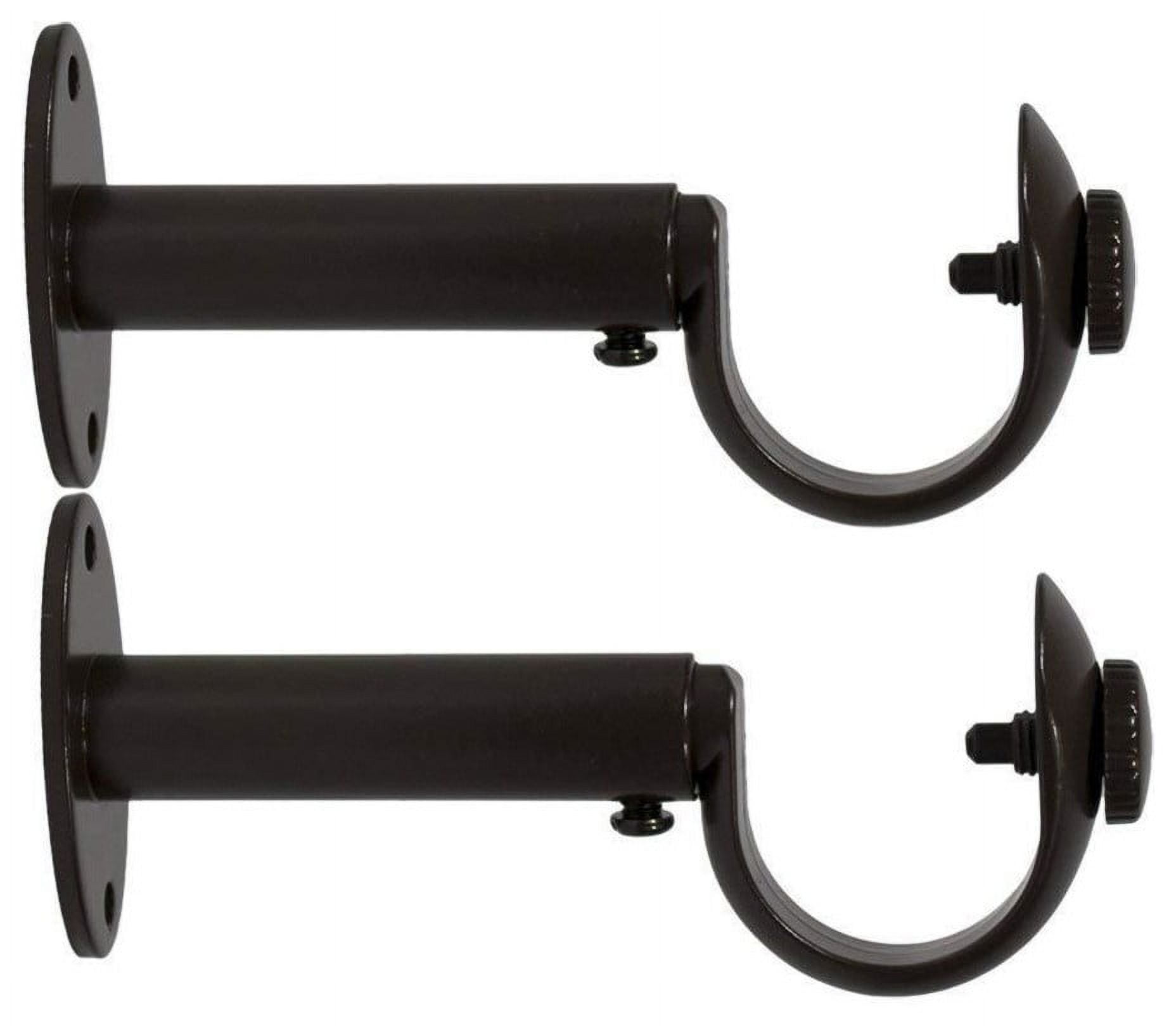 Urbanest Adjustable Curtain Rod Bracket, 1 1/8"-1 1/4", Bronze, Set of ...
