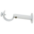 Urbanest Adjustable Curtain Rod Bracket, 1 1/8"-1 1/4", Glossy White ...