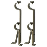 Nancy Heavy Duty Double Curtain Rod Bracket, Black, 2-Pack - Walmart.com