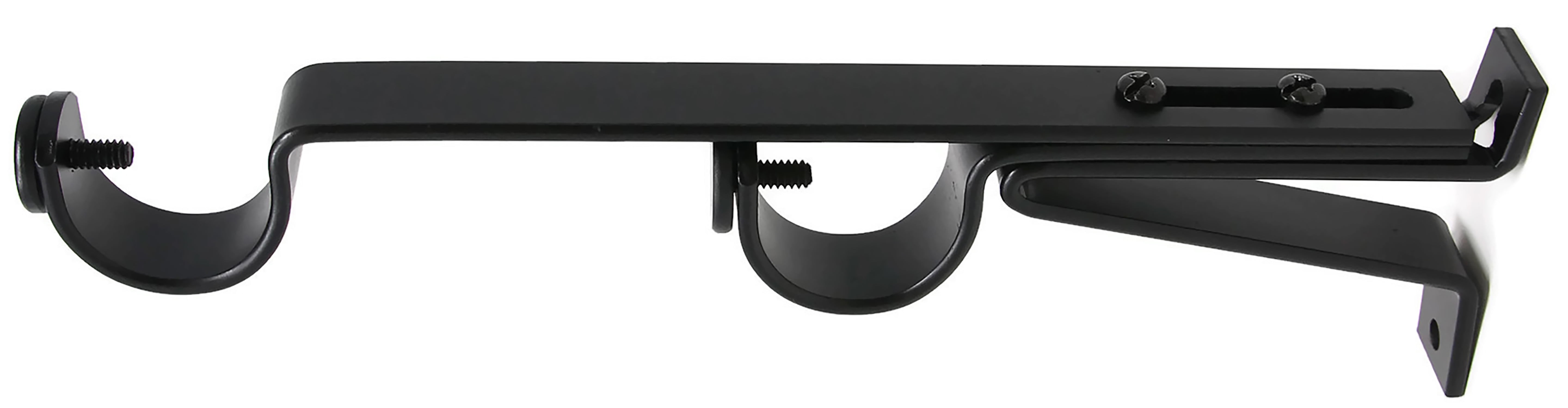 Urbanest Adjustable Double Rod Bracket, Up to 1 1/8", Black - Walmart.com