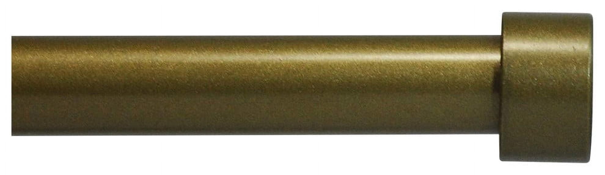 Urbanest Adjustable End Cap Drapery Rod, 5/8", Antique Gold, 28"-48 ...