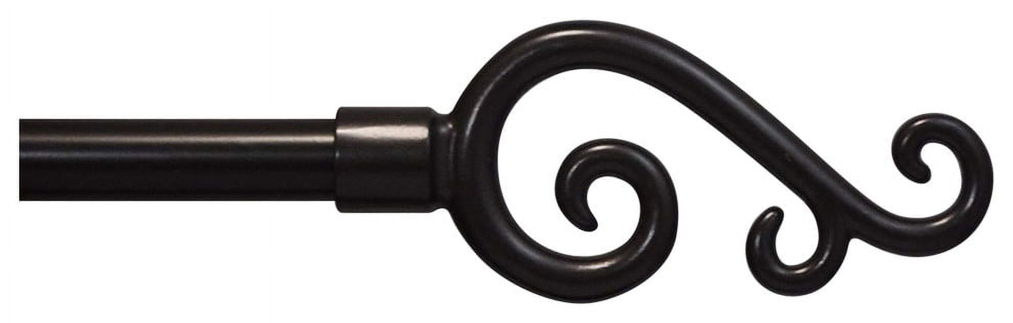 Urbanest Adjustable Scroll Curtain Rod, 5/8", Bronze, 28"-48" - Walmart.com