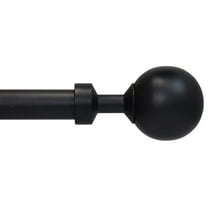 Urbanest Ball Single Curtain Rod Set With 8 Rings, 5/8", 28-48 ...
