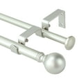 Urbanest Ball Adjustable Double Curtain Rod Set, 5/8", 84"-120 ...