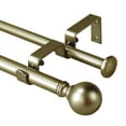 Urbanest Ball Double Drapery Curtain Rod Set, 5/8", 28-48", Antique ...