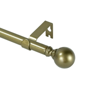 Montevilla Core Leaf Ball 5/8" Curtain Rod Set - Walmart.com