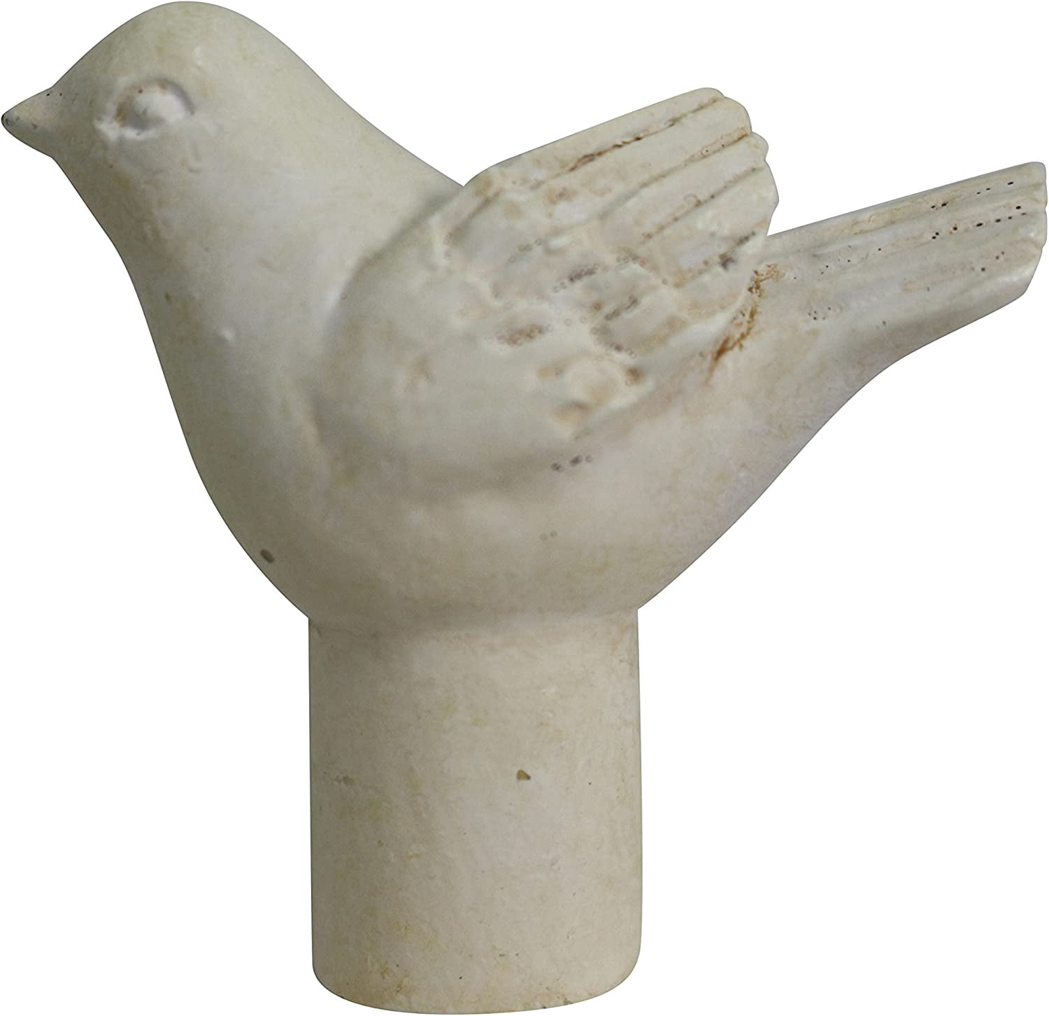 Urbanest Bird Lamp Finial – 1-3/4 Inch Tall, Antique White– Decorative ...