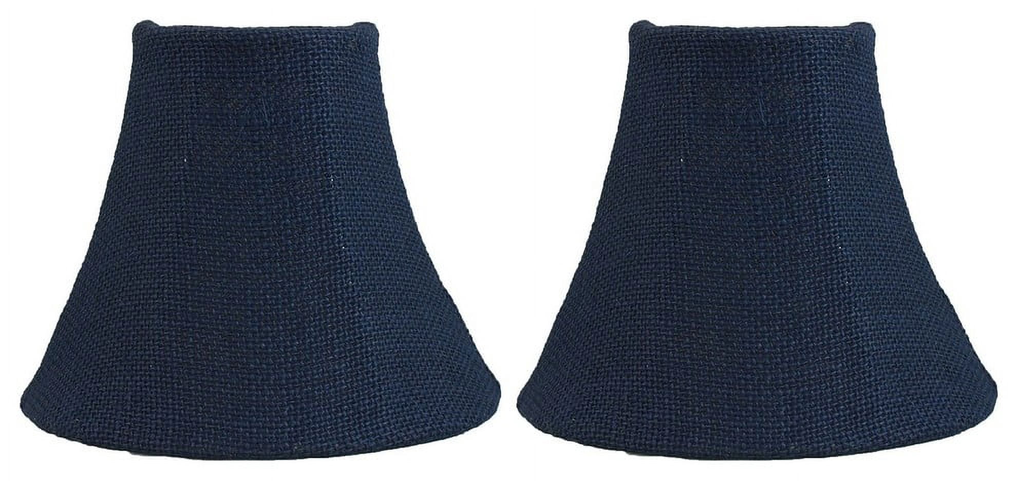 Urbanest Burlap Bell Chandelier Shade, 3x6x5", Blue, Set of 2 - Walmart.com