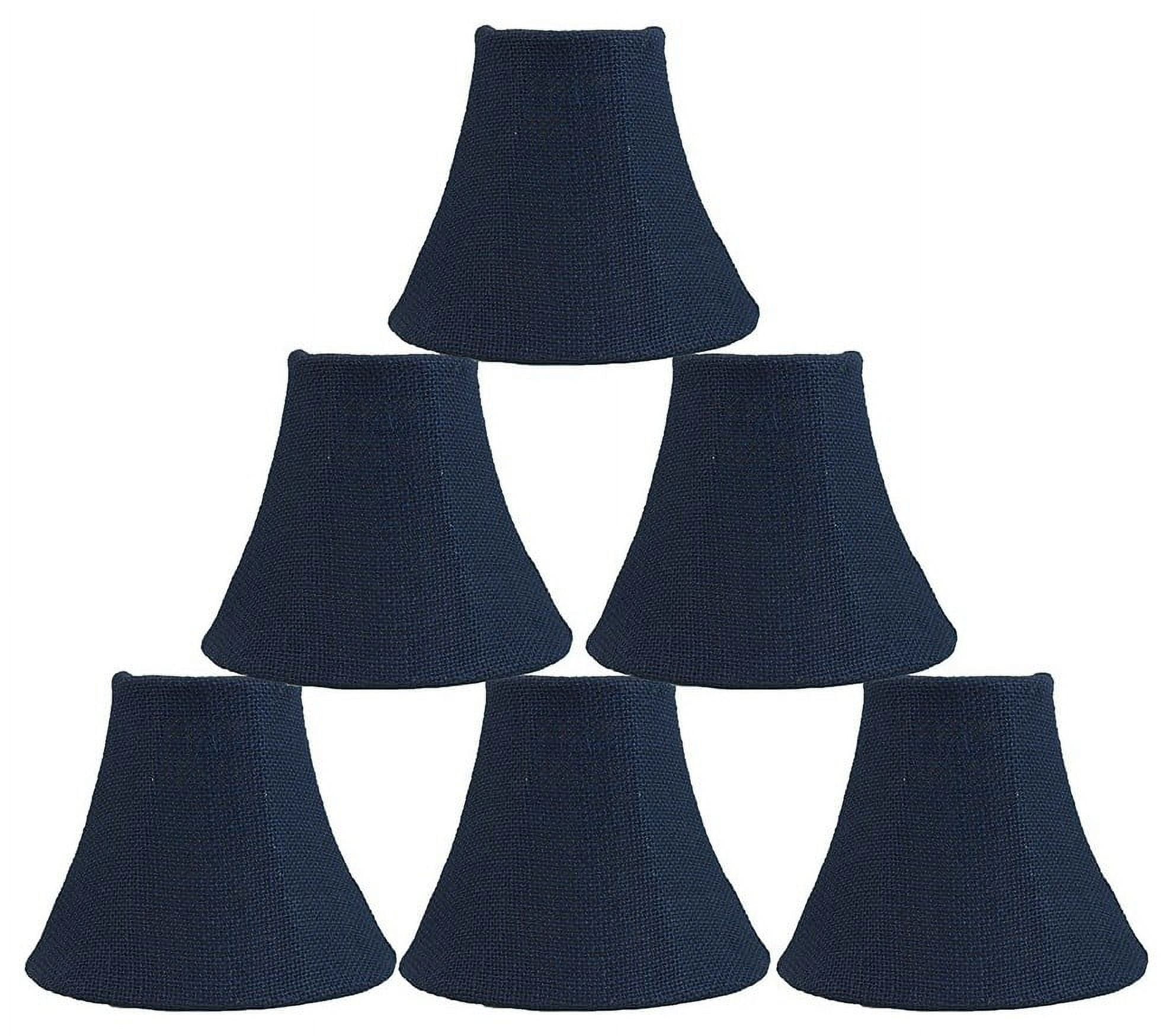 Urbanest Burlap Bell Chandelier Shade, 3x6x5", Blue, Set of 6 - Walmart.com