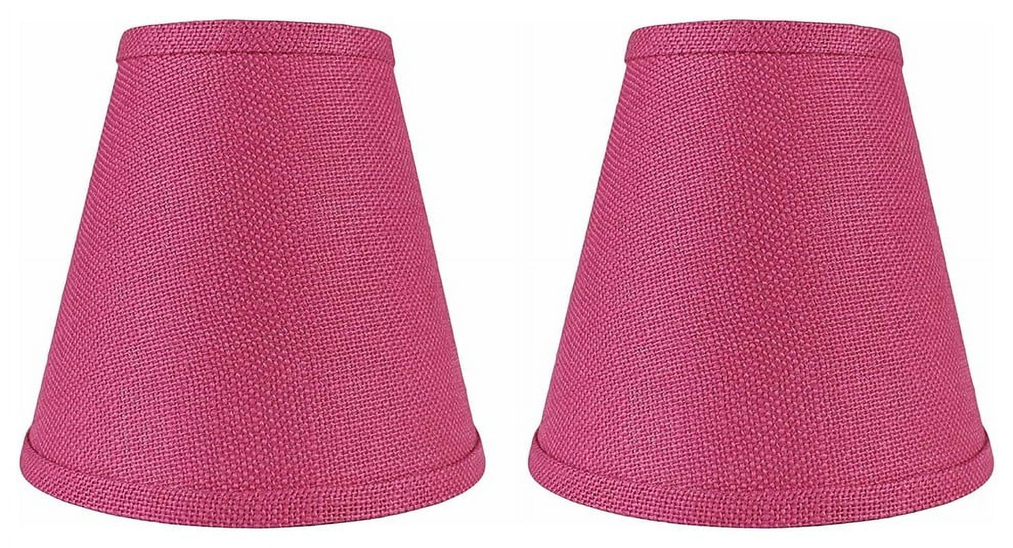 Urbanest Burlap Empire Lamp Shade 5x9x8.5", Fuchsia, Set of 2 - Walmart.com