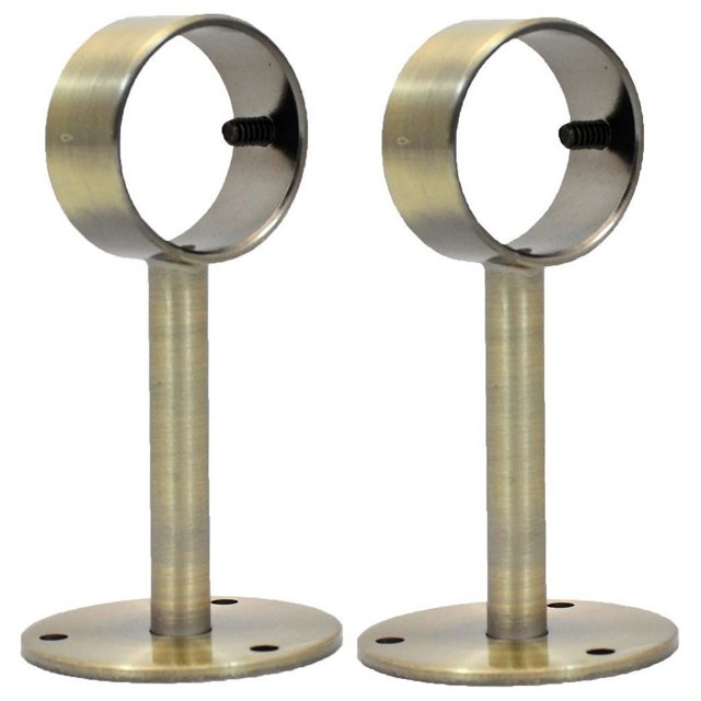 Urbanest Ceiling/Wall Bracket for 1 1/8" Rod, Antique Brass, Set of 2 ...