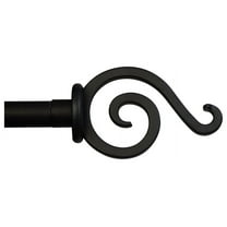 Urbanest Forged Iron Birdcage Curtain 3/4" Rod, Black, 48"-84 ...