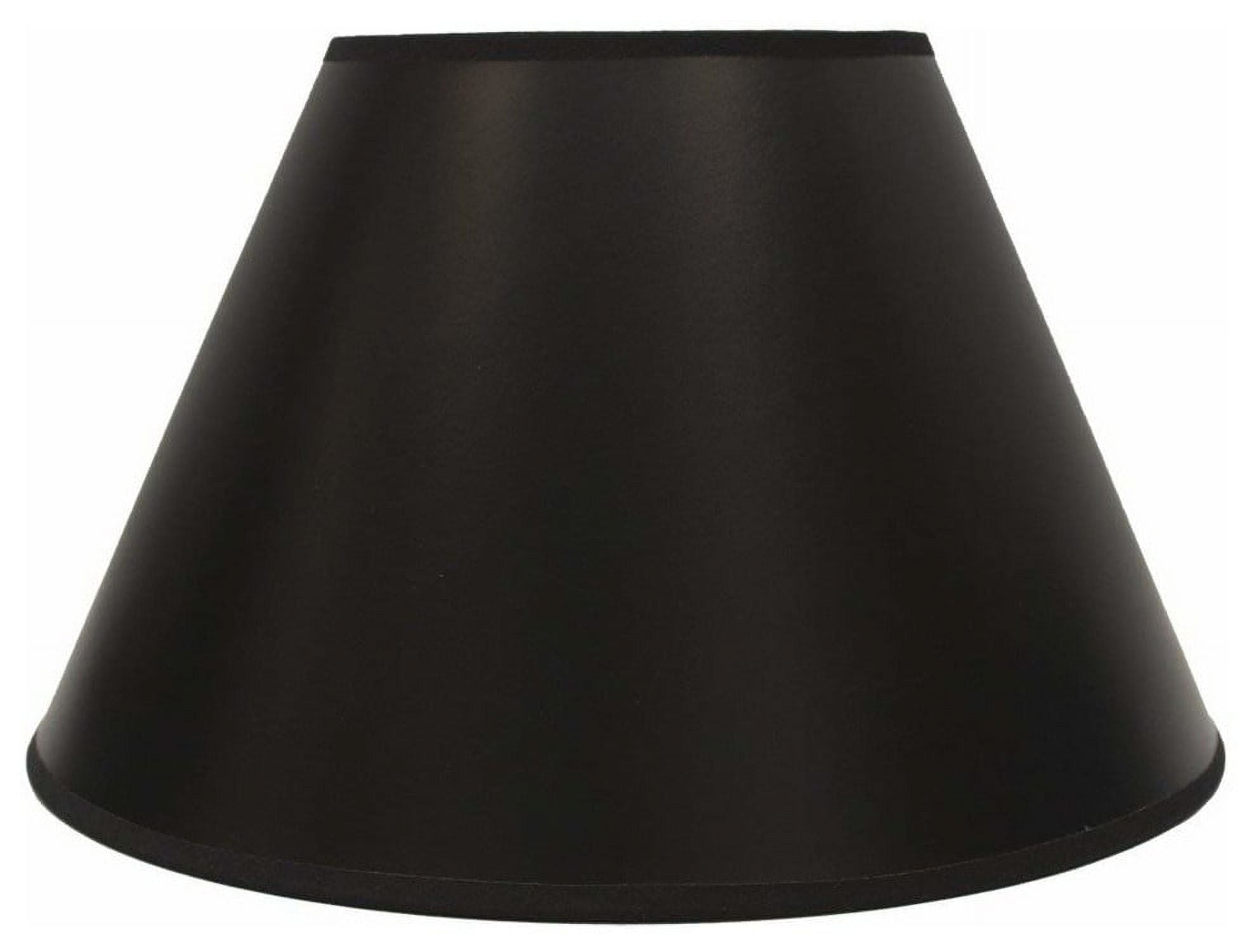 Urbanest Hardback Coolie-Shaped Lamp Shade, Black Parchment with Gold ...