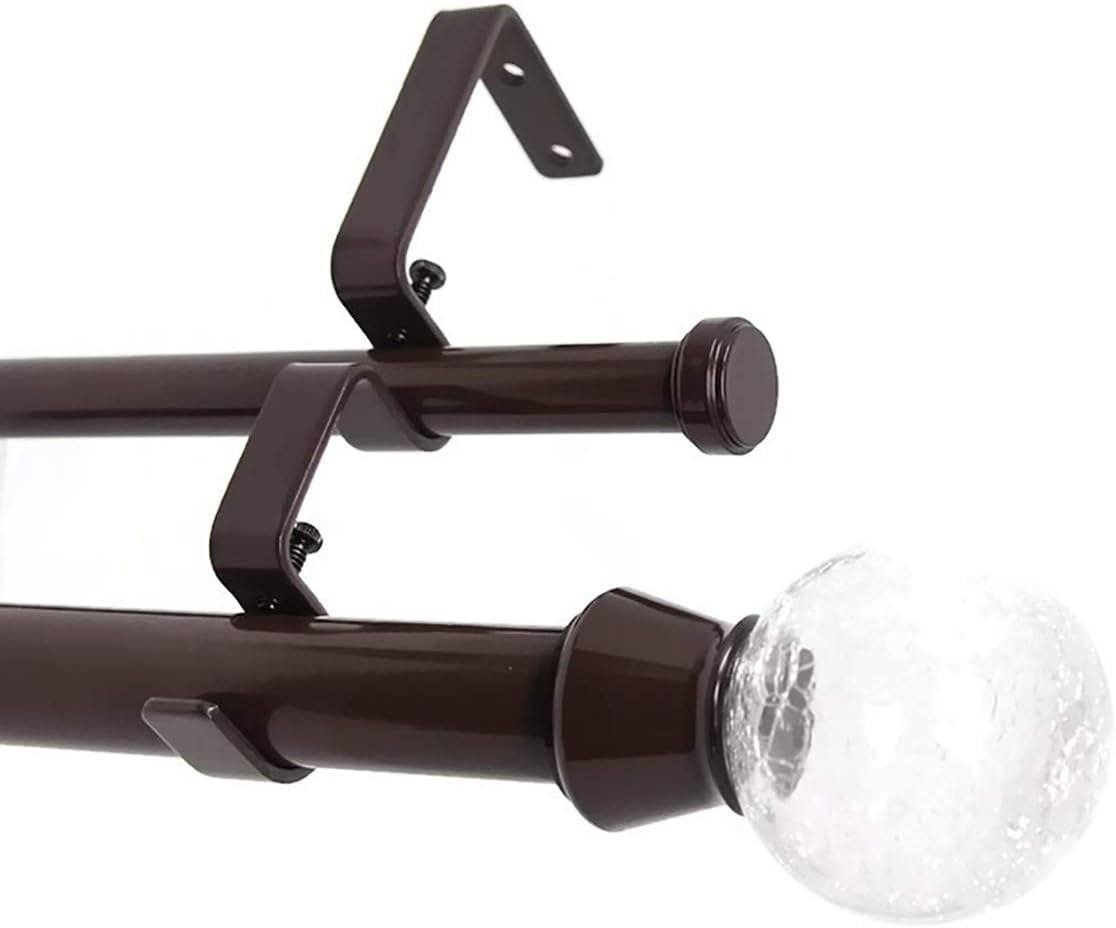 Urbanest Crackle Glass Manhattan 1" 5/8" Double Drapery Curtain Window ...