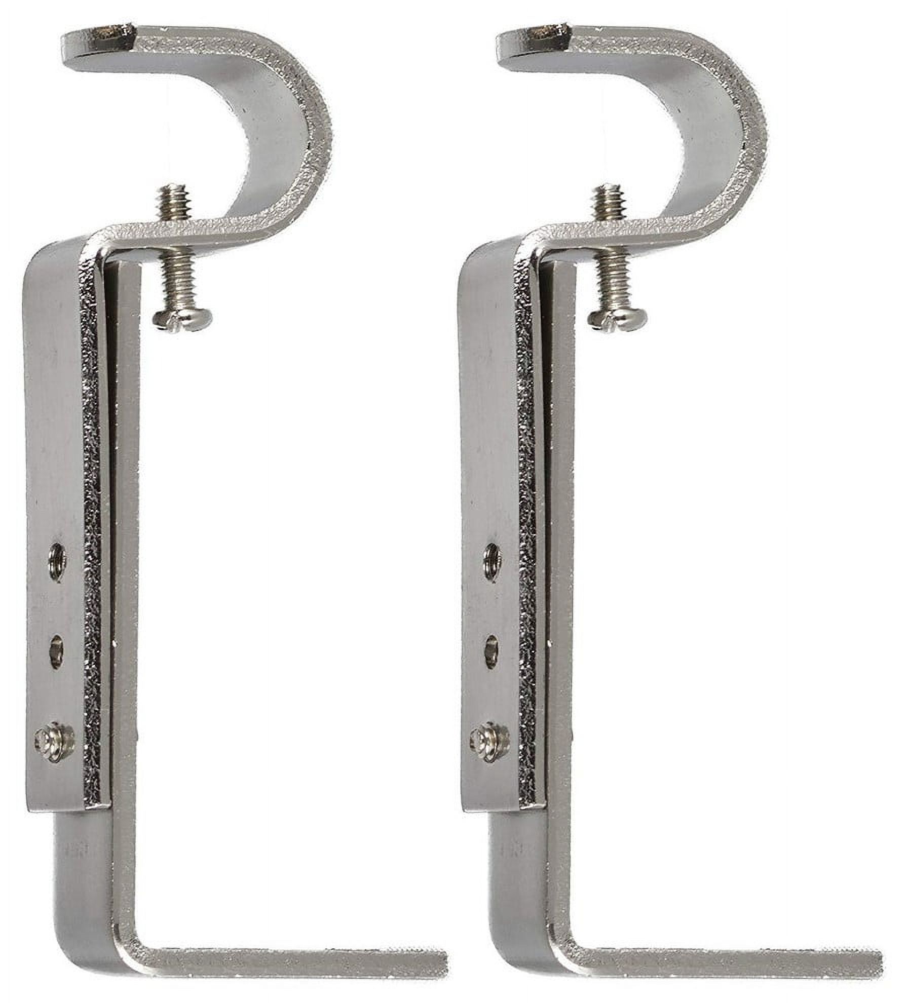 Urbanest Curtain Rod Bracket, Adjustable, Fits 3/4" Rods, Brushed Steel ...