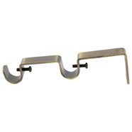 Nancy Heavy Duty Double Curtain Rod Bracket, Black, 2-Pack - Walmart.com