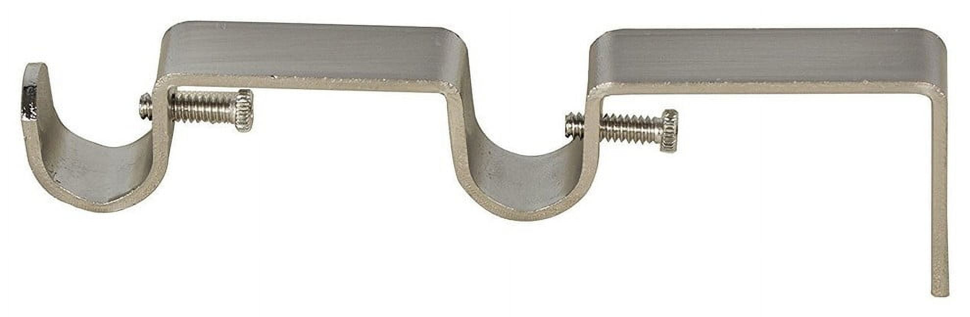 Urbanest Double Rod Bracket, 1/2" and 5/8" Rods, Brushed Steel ...