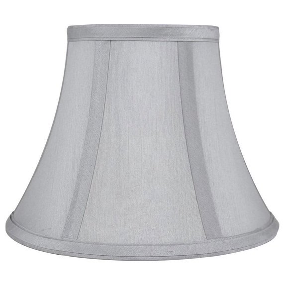 Urbanest Faux Silk Bell Lamp Shade, 5x9x7", Silver - Walmart.com