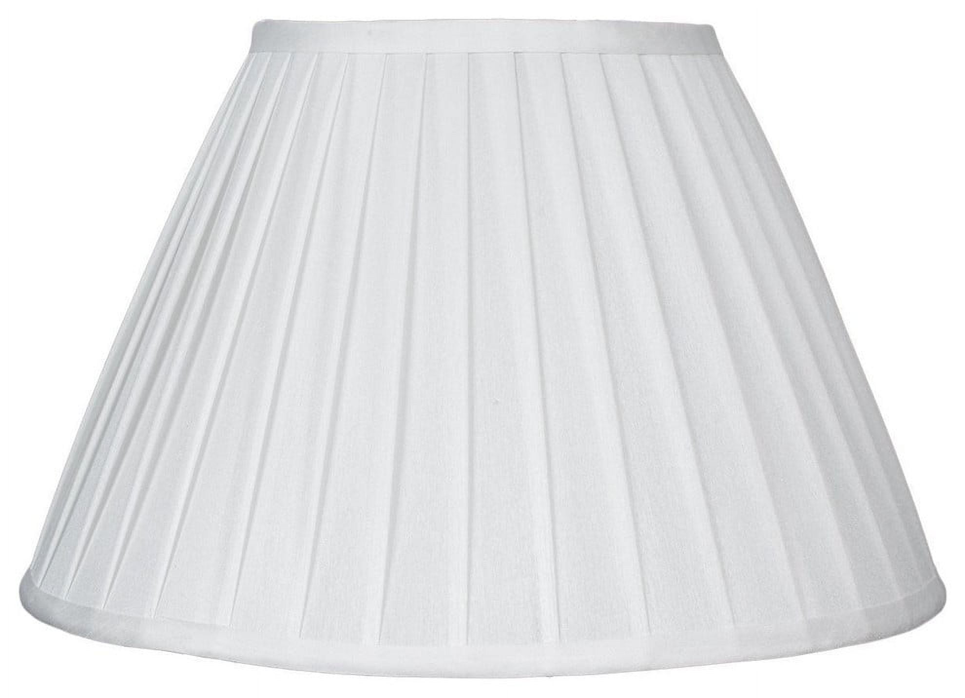 Urbanest Faux Silk Side Pleat Lamp Shade, 7x14x9", Off White - Walmart.com