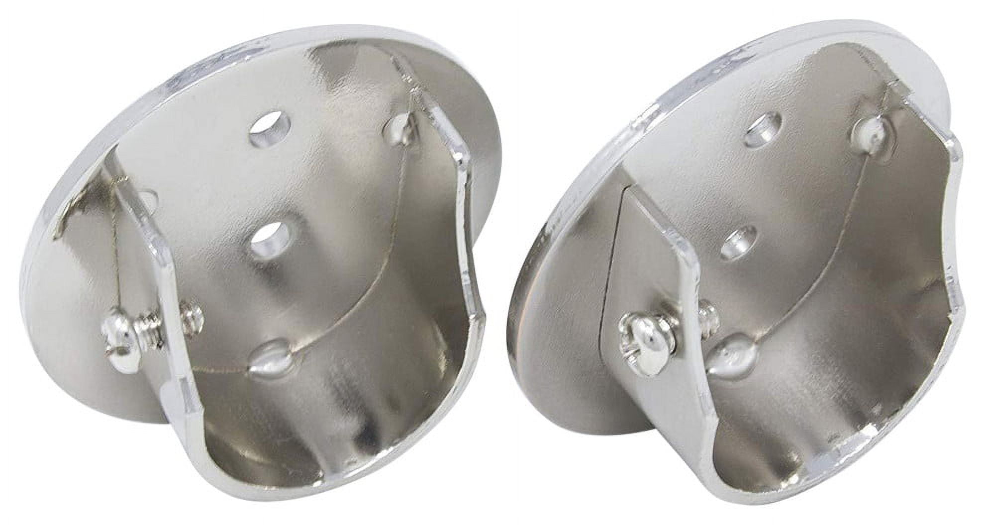 Urbanest Inside Mount Brackets 1 1/8"-1 1/4" Rods, Brushed Steel, Set ...
