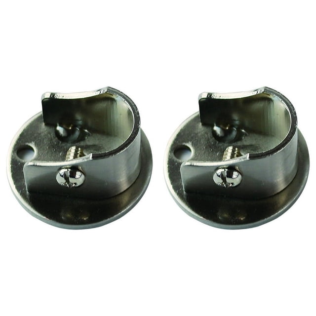 Urbanest Inside Mount Brackets for 5/8" and 3/4" Rods, Brushed Steel ...