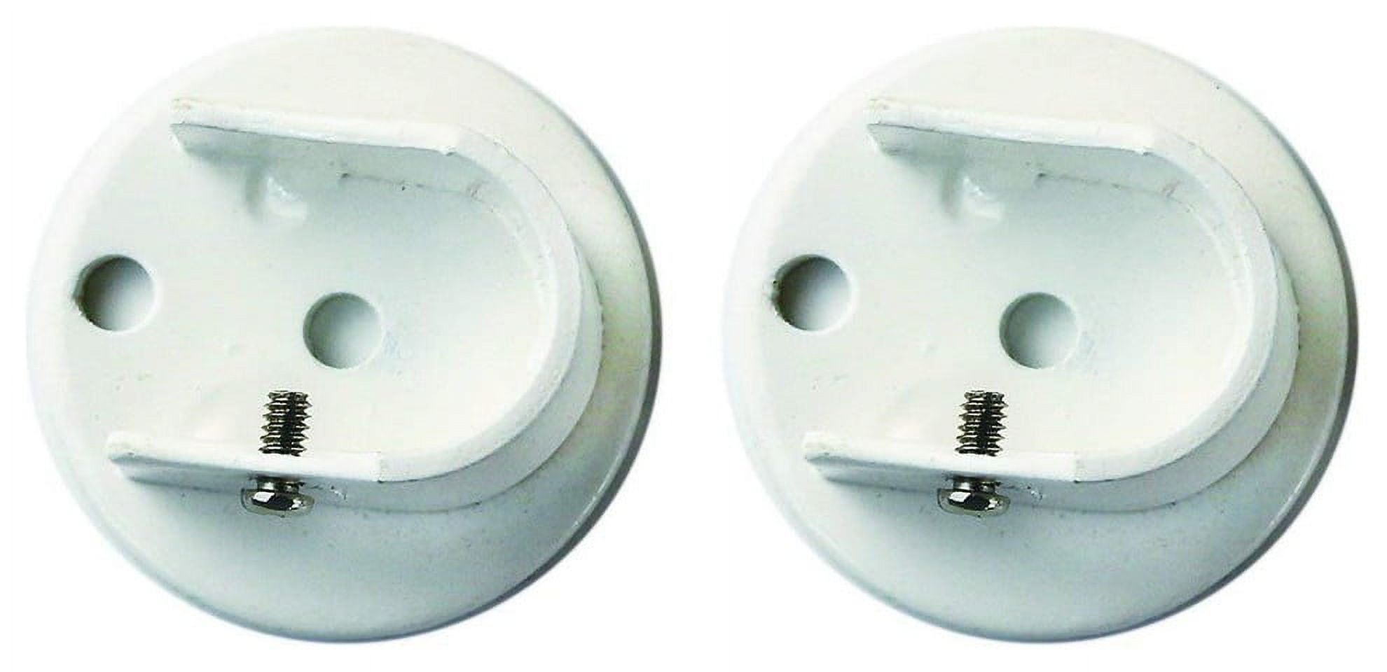 Urbanest Inside Mount Brackets for 5/8" and 3/4" Rods, Glossy White ...