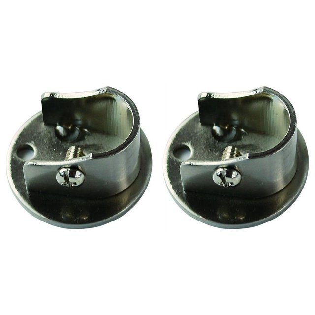 Urbanest Inside Mount Brackets for 7/8"-1" Rods, Brushed Steel, Set of ...