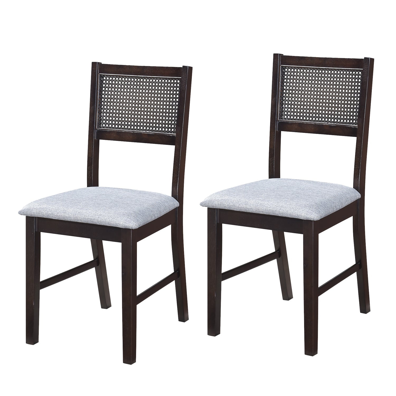 Urbanest Mid-Century Modern Chairs Rattan Dining Chairs, Living Room ...