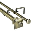 Central Design Products Steel 0.62" Modern Double Curtain Rod, Silver ...