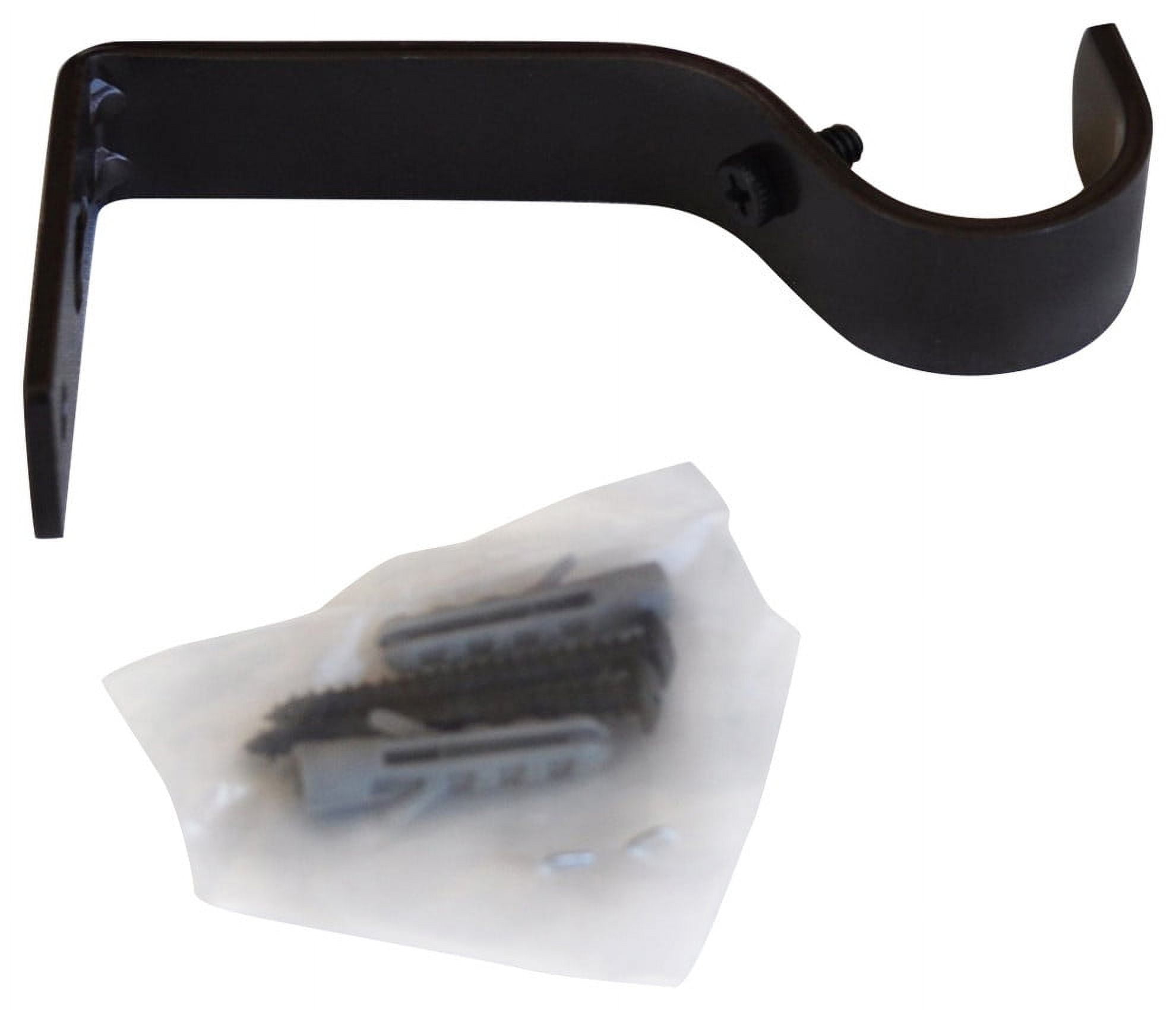 Urbanest Rod Bracket, Non-Adjustable, Fits 1 1/8" Rod, Bronze, Set of 2 ...
