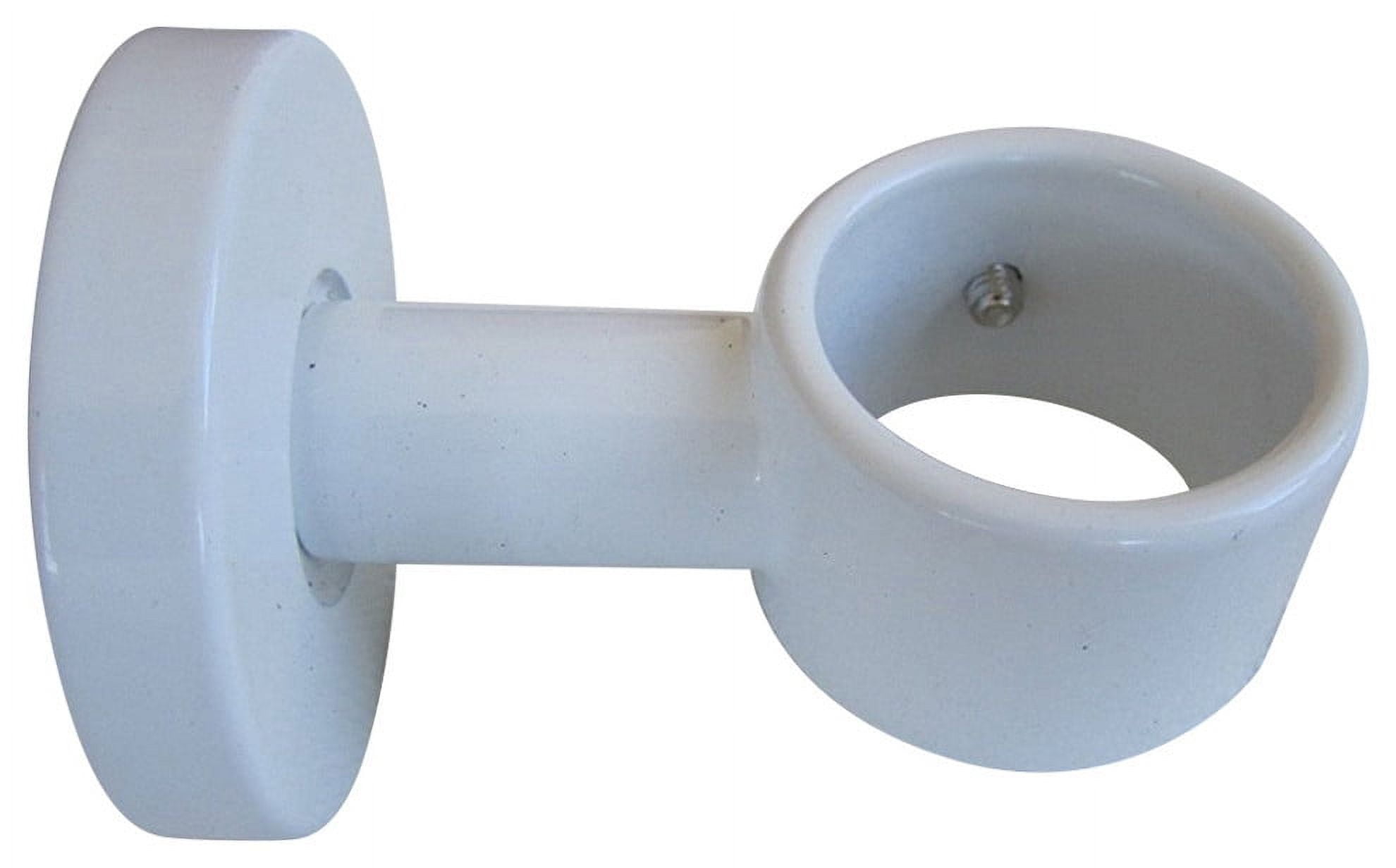 Urbanest Rod Ceiling-Wall Brackets, Fits 1 1/8" Rod, Glossy White, Set ...