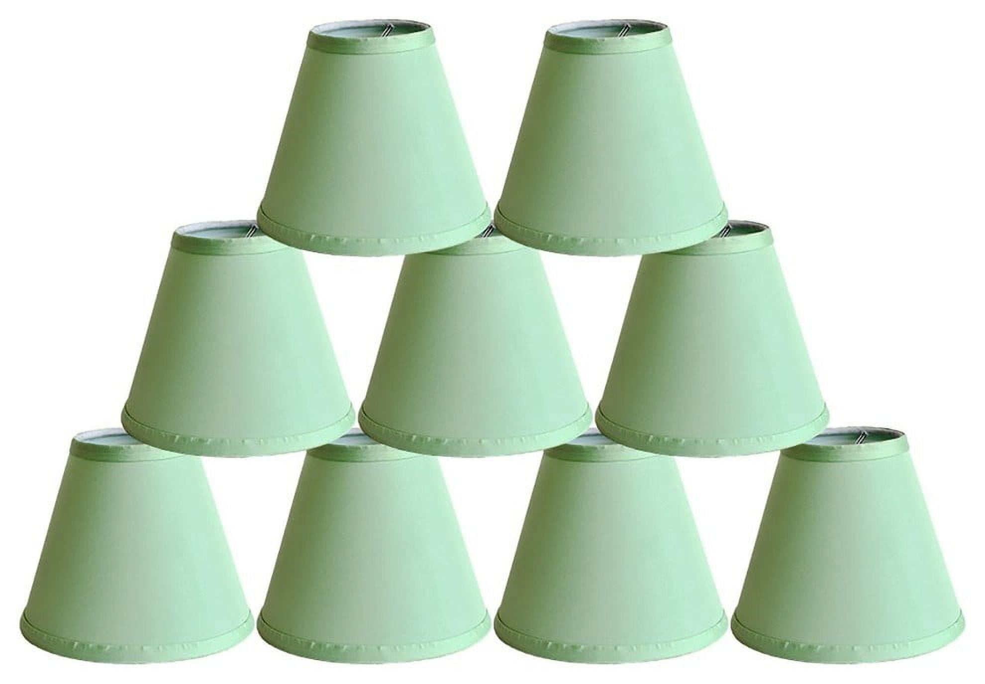 Urbanest Satin Chandelier Lamp Shade, 3x6x5", Olive Green, Set of 9 ...