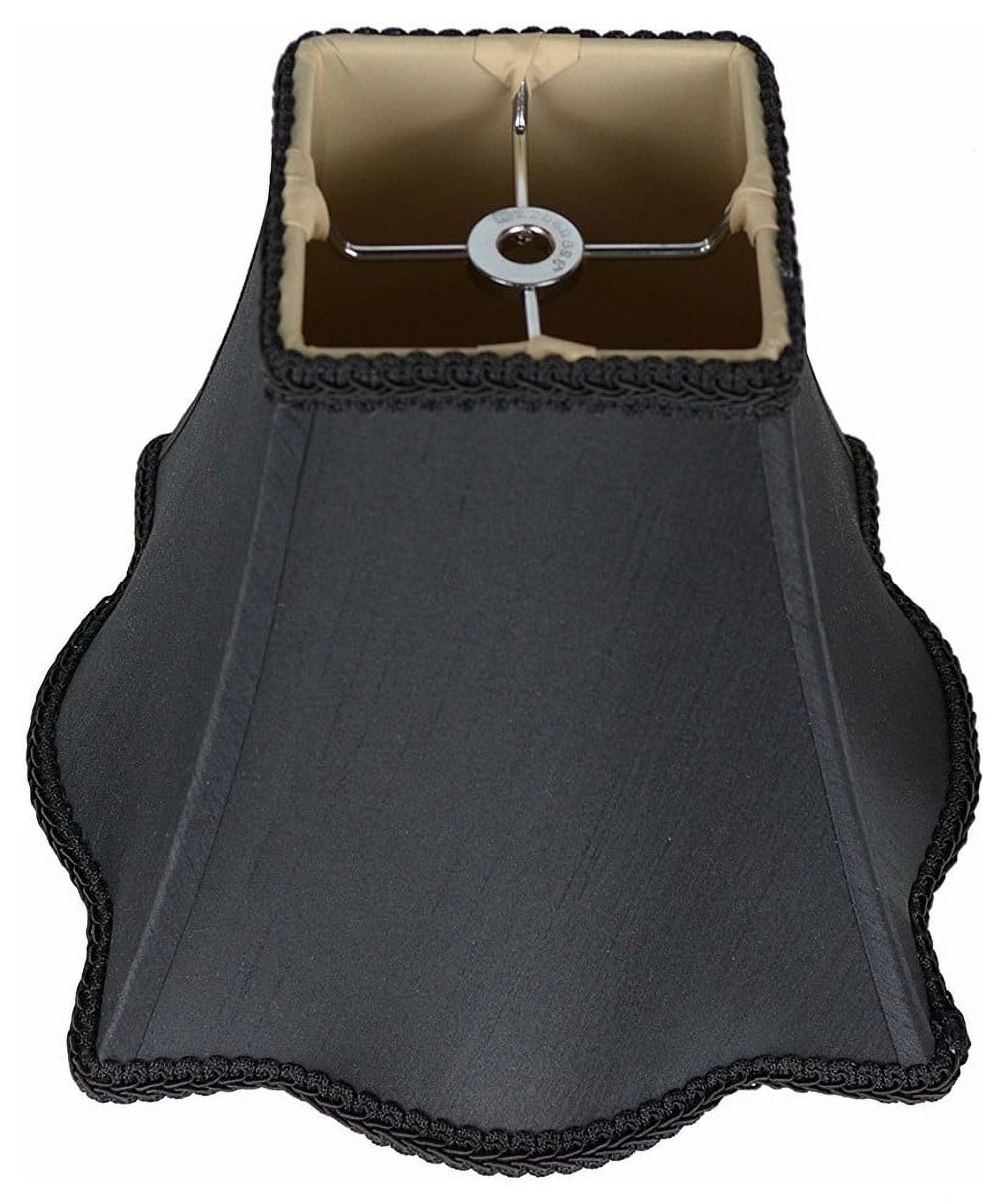 Urbanest Scalloped Box Lamp Shade, 5x12x10", Black - Walmart.com