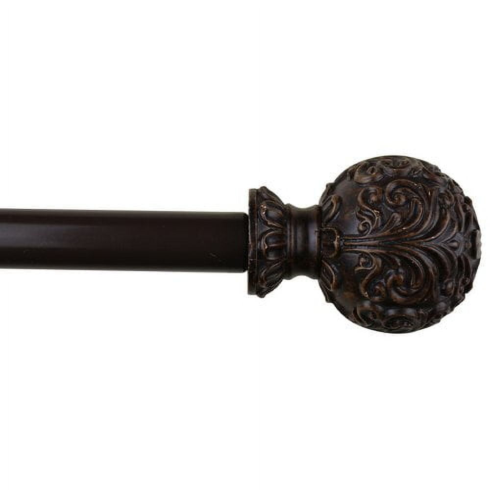 Urbanest Scroll Ball Single Curtain Rod and Hardware Set - Walmart.com