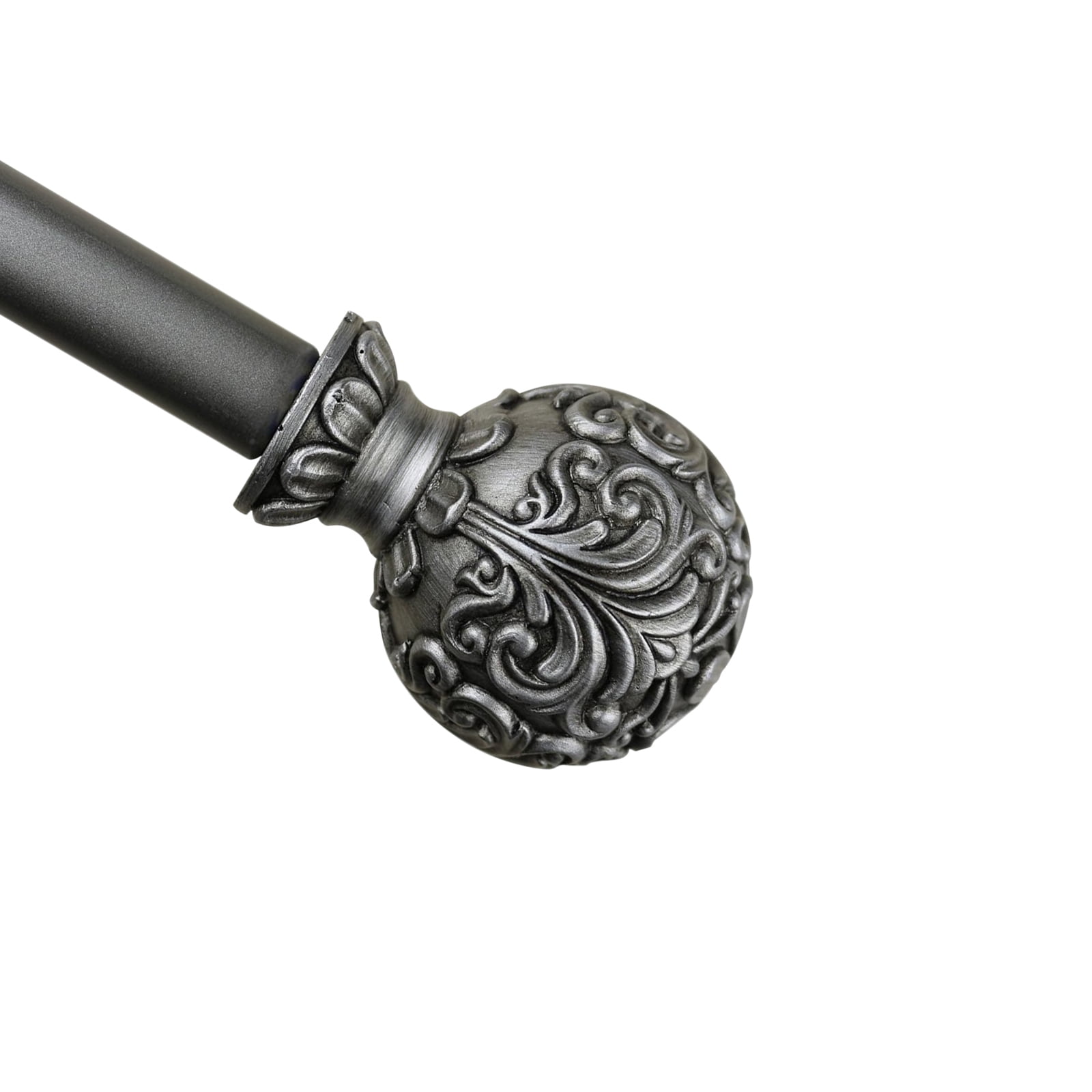 Urbanest Scroll Ball Single Curtain Rod and Hardware Set - Walmart.com