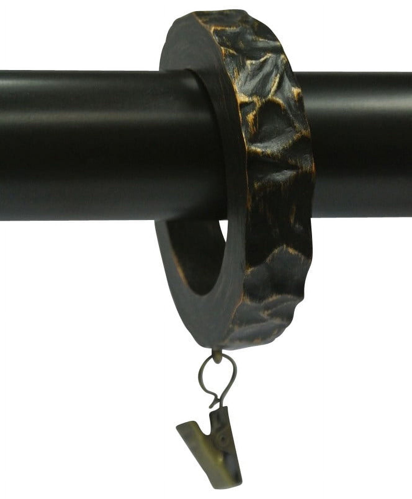 Urbanest Set of 14 1 3/4" Hammered Designer Curtain Rings, Burnt Gold ...