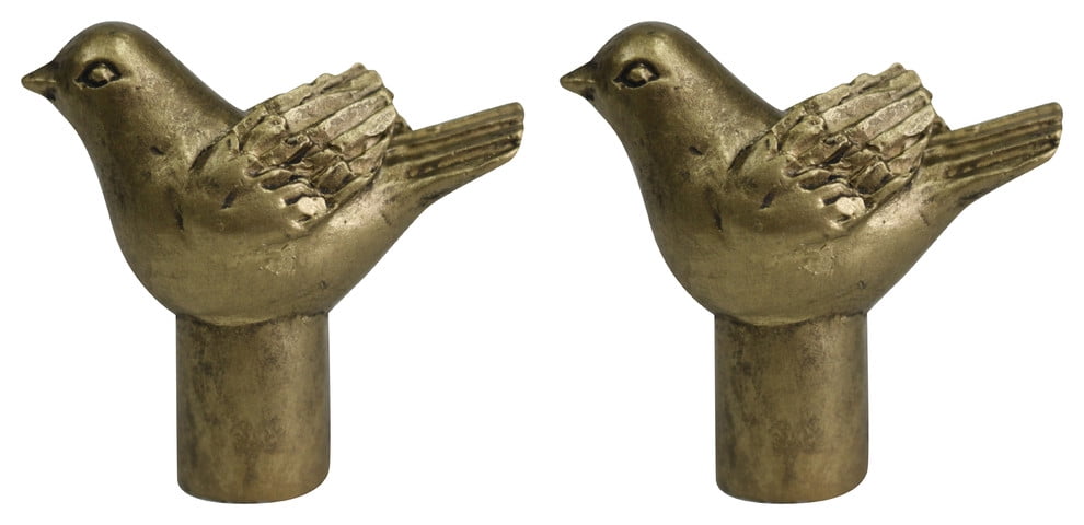 Urbanest Set of 2 Bird Lamp Finials, 1 3/4" Tall, Antique Gold ...