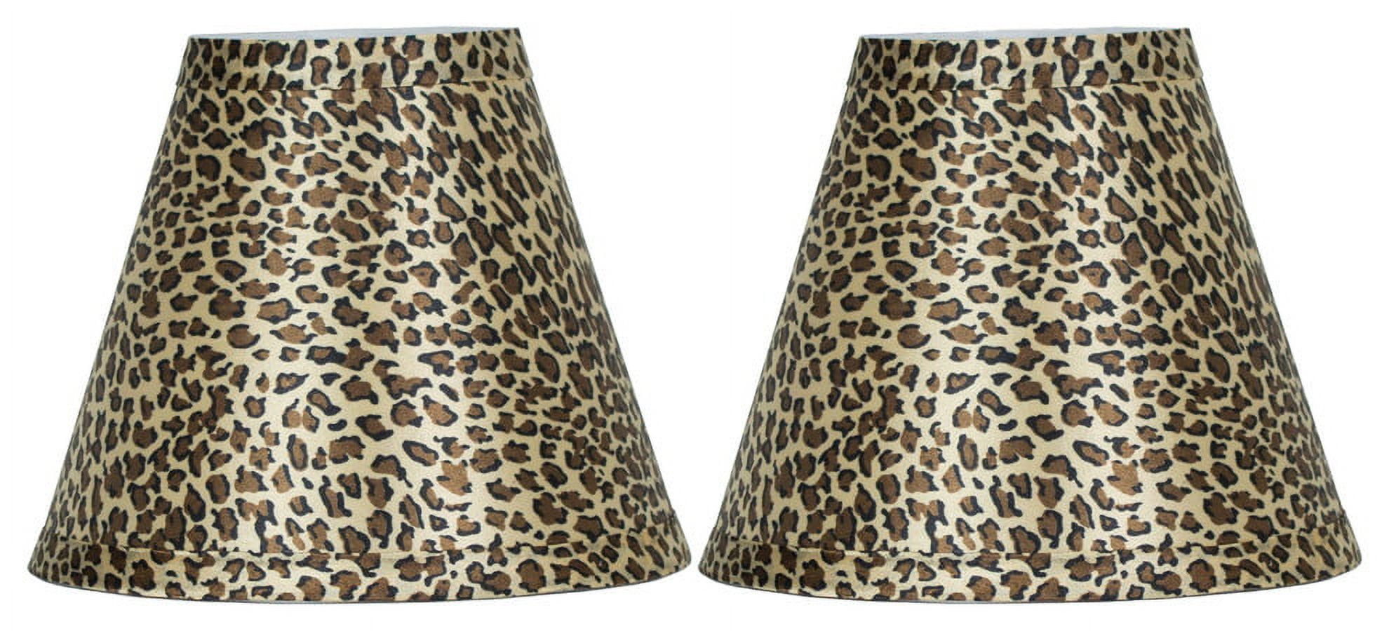 Urbanest Set of 2 Cheetah Hardback Chandelier Lamp Shade, 3"x6"x5 ...