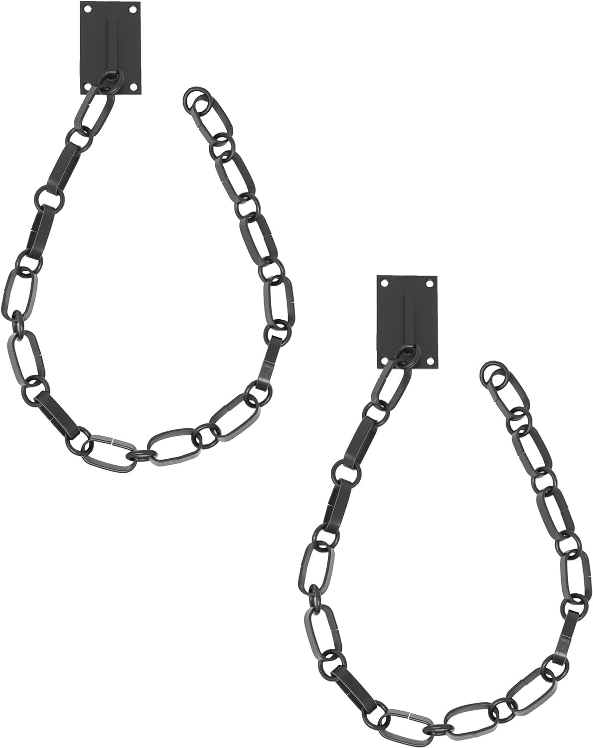 Urbanest Set of 2 Sotto Chain Drapery Tiebacks, 27 1/2-inch Long, Black ...