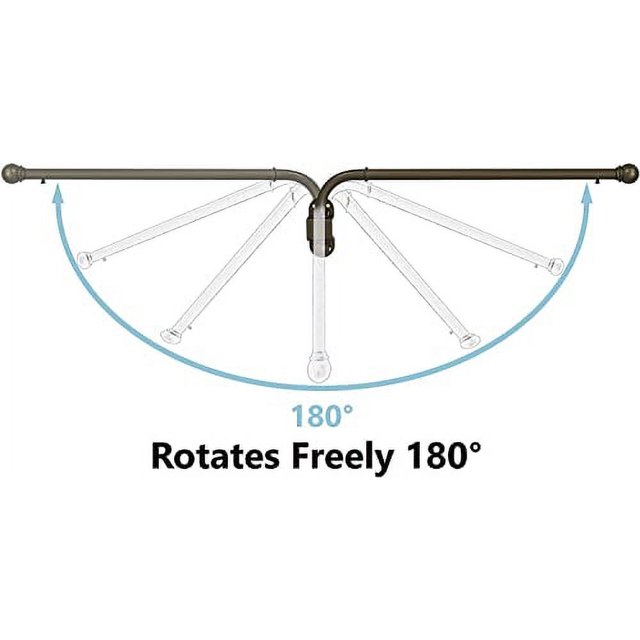 Urbanest Set of 2 Swing Arm Rods, 3/4-inch Diameter, 14-inch to 24-inch ...