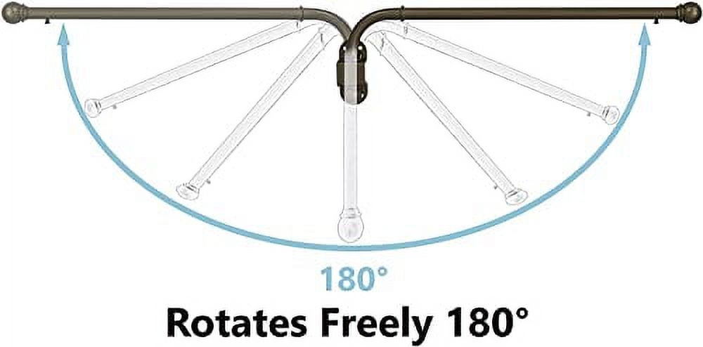 Urbanest Set of 2 Swing Arm Rods, 3/4-inch Diameter, 14-inch to 24-inch ...