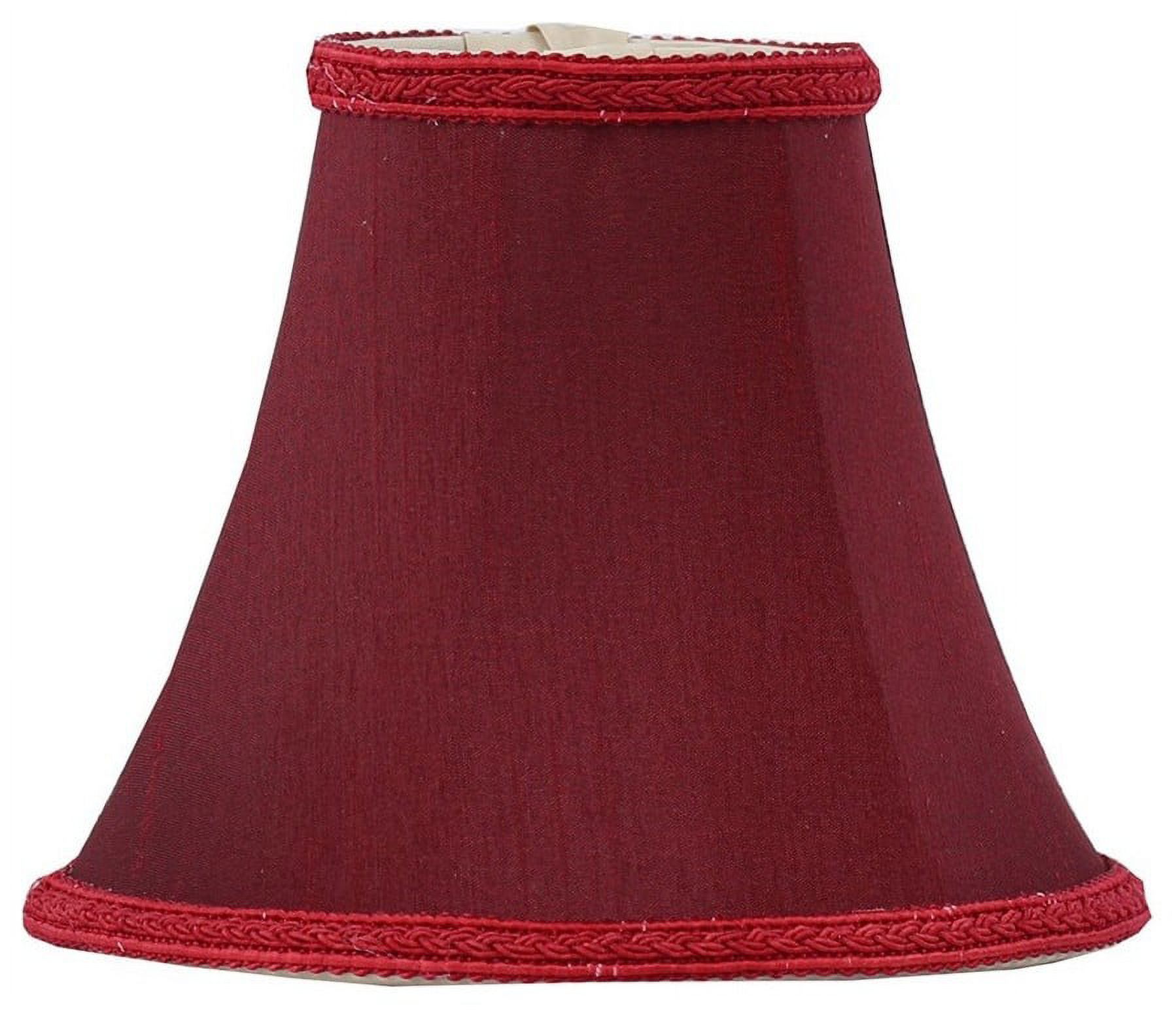 Urbanest Silk Bell Chandelier Lamp Shade, 3x6x5", Burgundy, Braided ...
