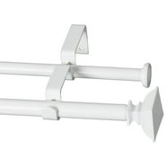 Exclusive Home Fetter Wrap Around Double Curtain Rod, Matte Black, 52 ...