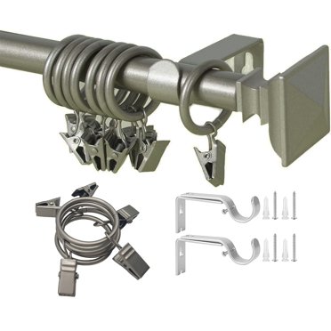 Tulip 1" Curtain Rod 120-170 inch - Satin Nickel - Walmart.com