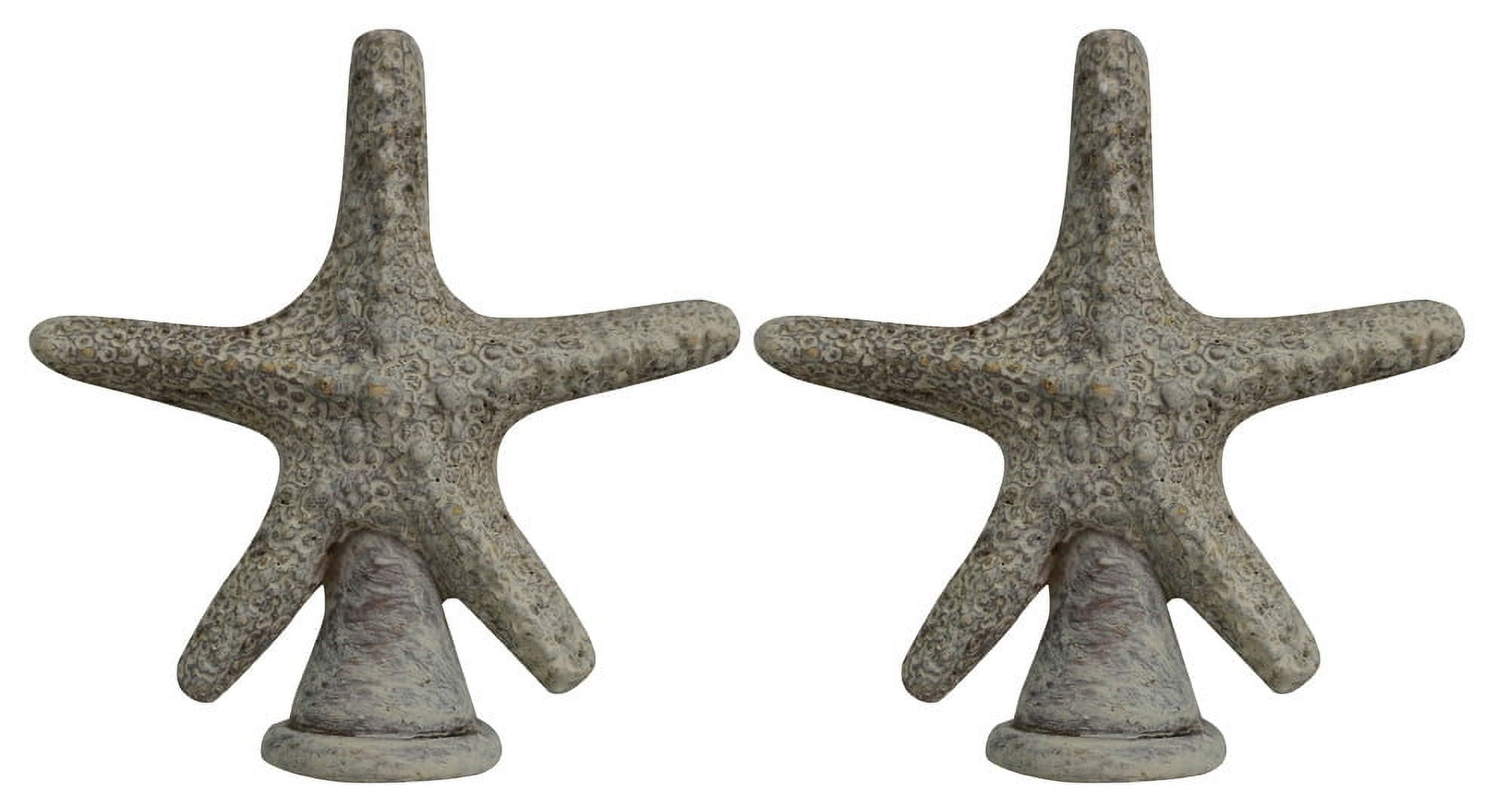 Urbanest Starfish Finial, 2 3/8" Tall, Weathered White, Set of 2 ...