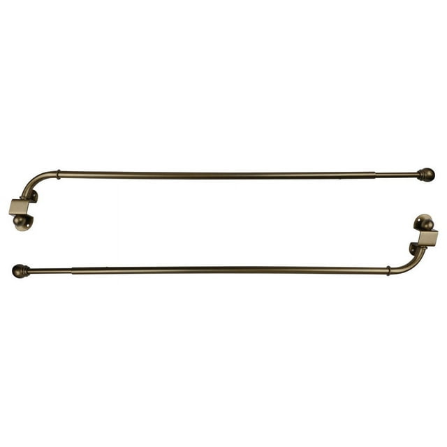 Urbanest Swing Arm Curtain Rods, Extend Small Window, 24"-38", Antique ...