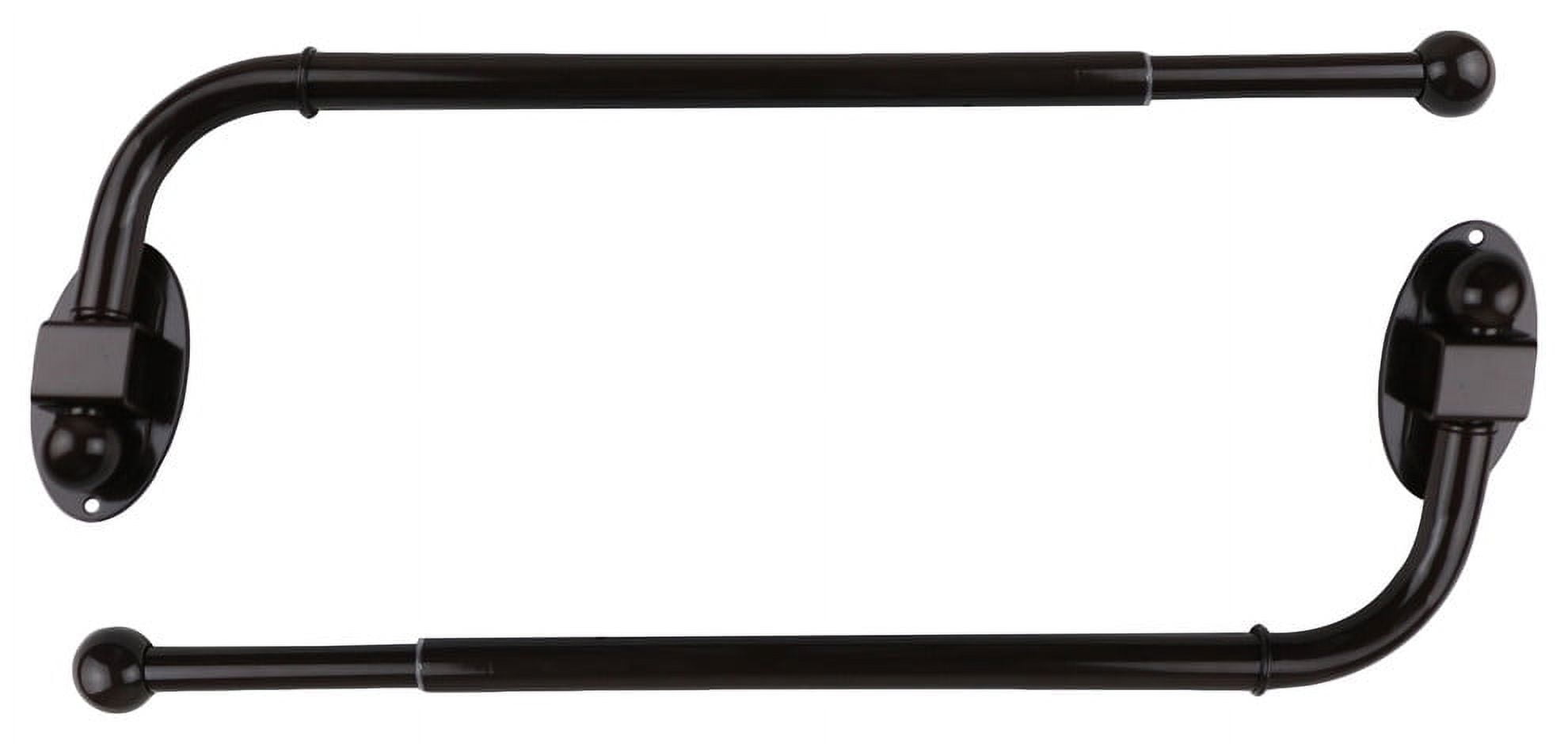 Urbanest Adjustable Swing Arm Curtain Rods, Extendable 14"-24", 3/4 ...